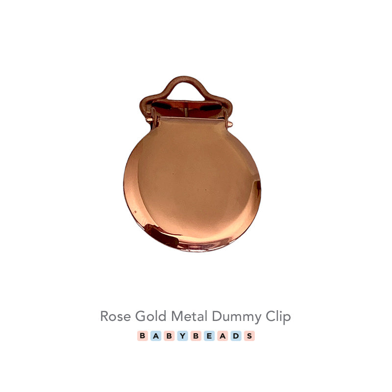 Round Metal Dummy Clips - Rose Gold | BabybeadsSA